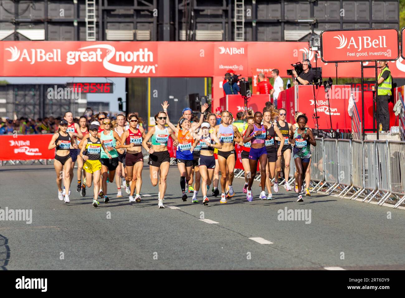 Newcastle, United Kingdom, 10 Sep 2023, Women races Start line, Credit ...