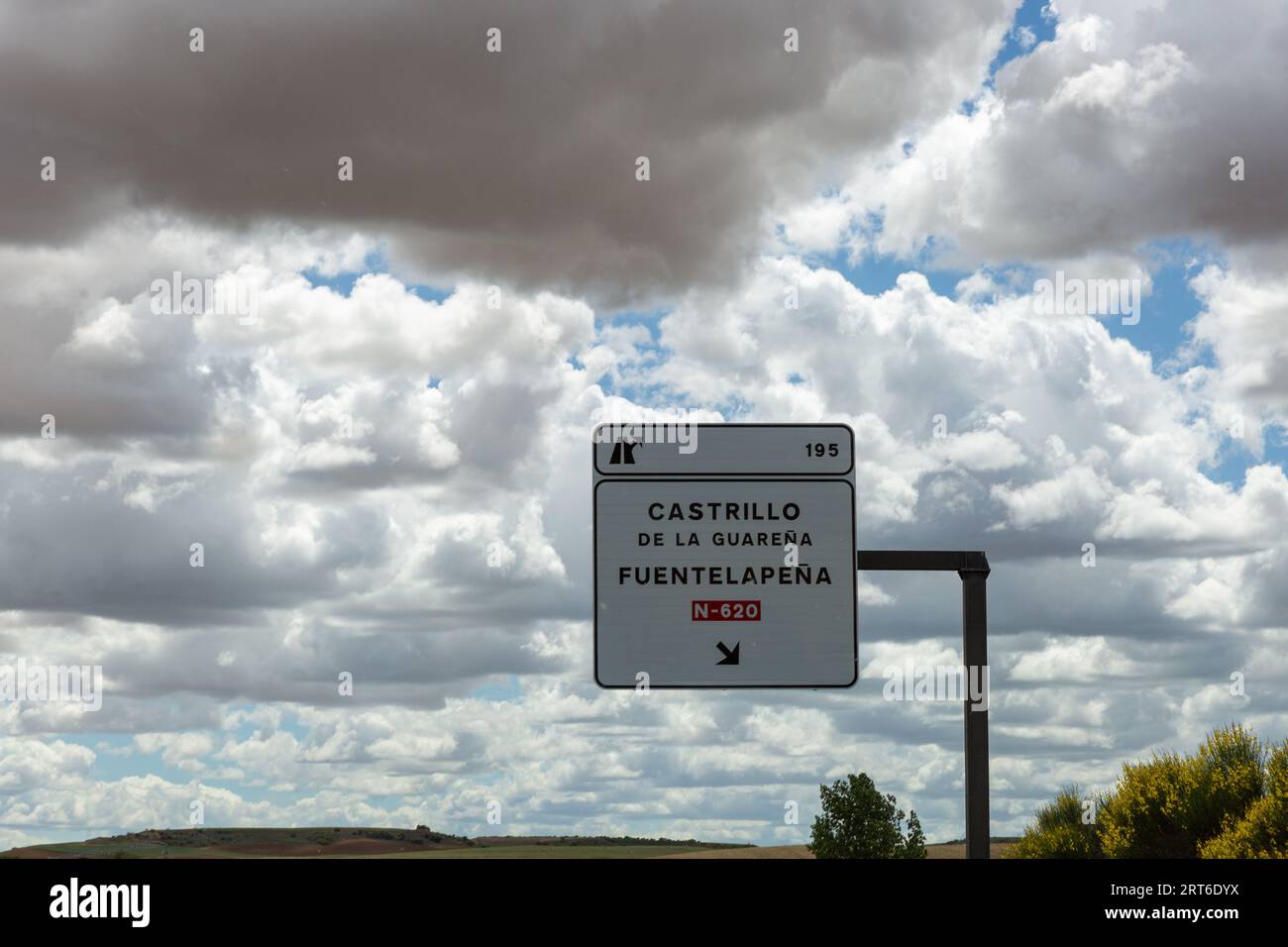 Motorway Signs, Spanish motorway, Spain Stock Photo - Alamy