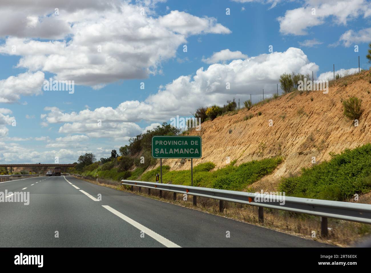 Motorway Signs, Spanish motorway, Spain Stock Photo - Alamy