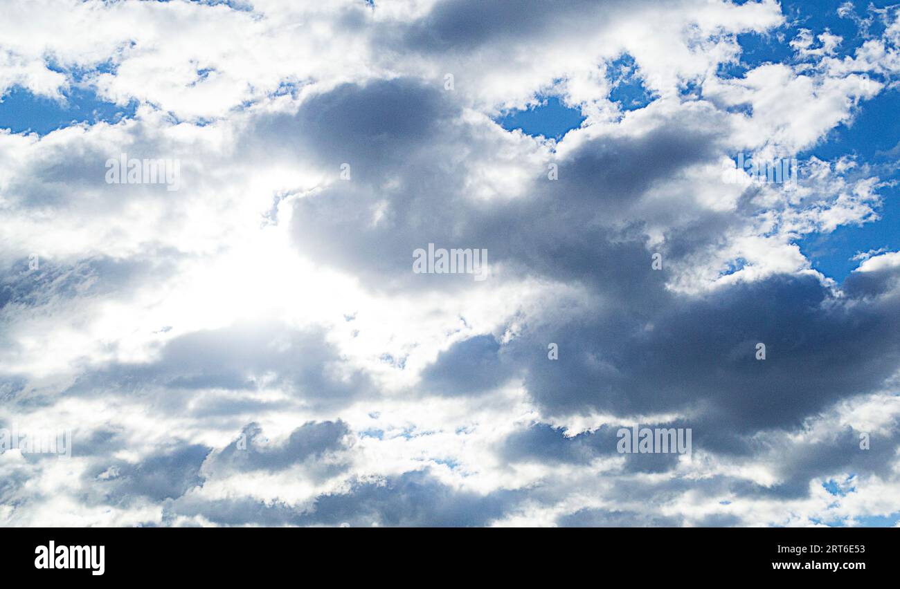 Blue sky background with clouds.Christian god heaven Stock Photo - Alamy