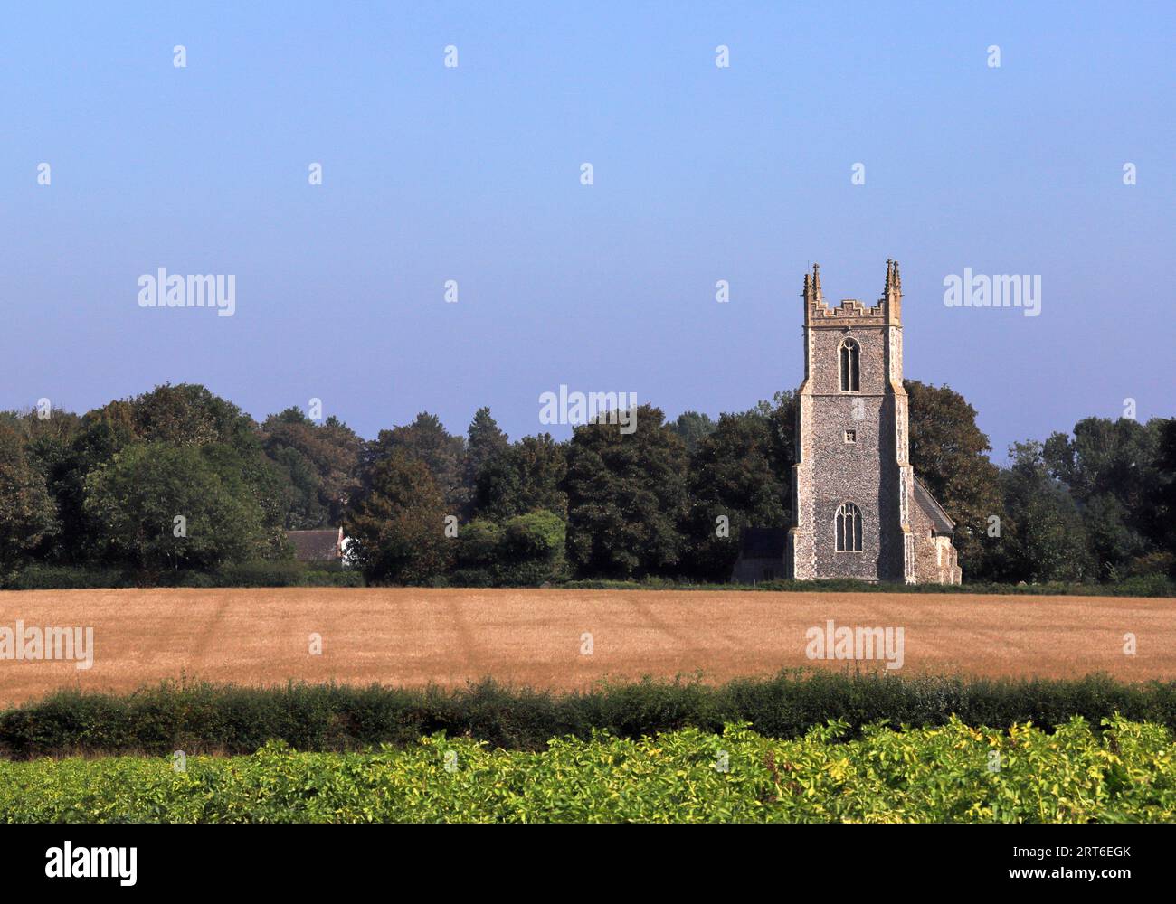 A view of the Church of SS Peter and Paul in the Norfolk Broads in the ...