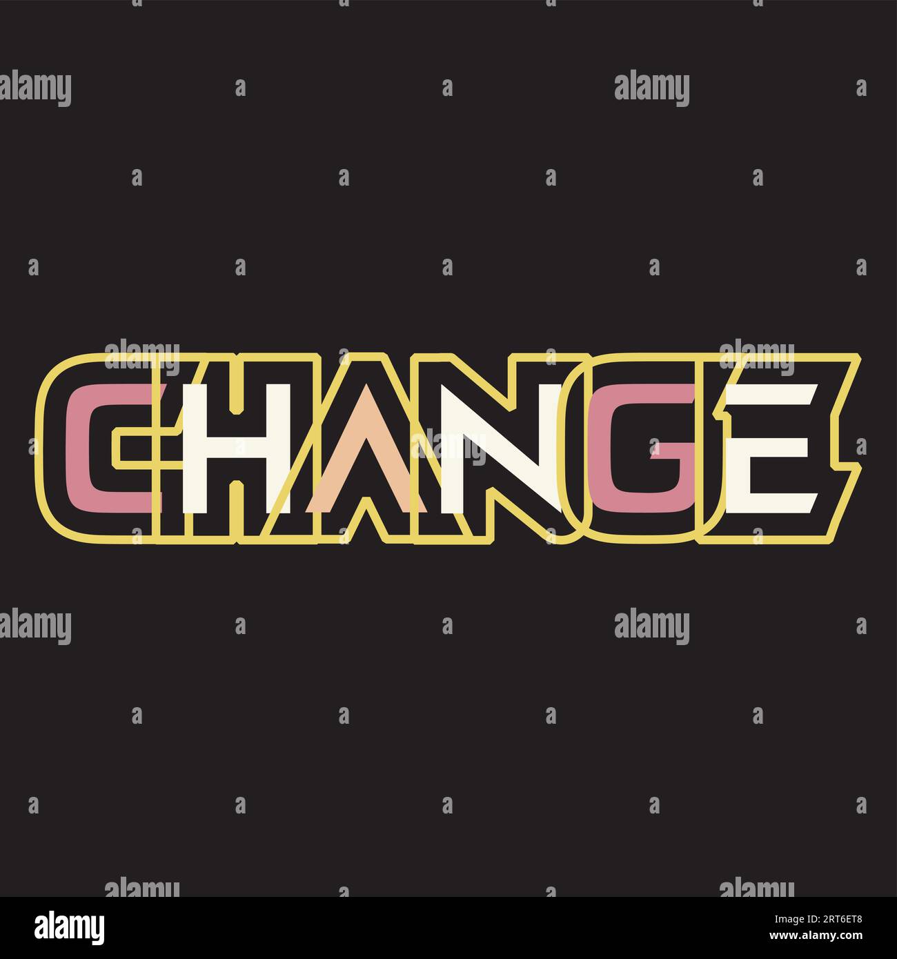 Change lettering text effect typography dark t shirt design Stock ...