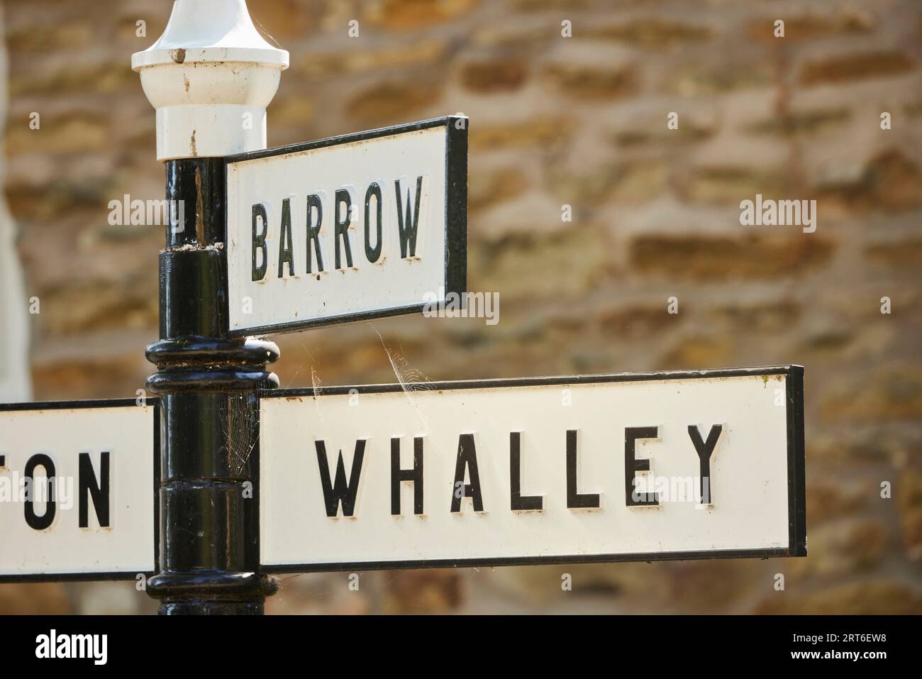 Barrow in Lancashire direction sign Stock Photo - Alamy