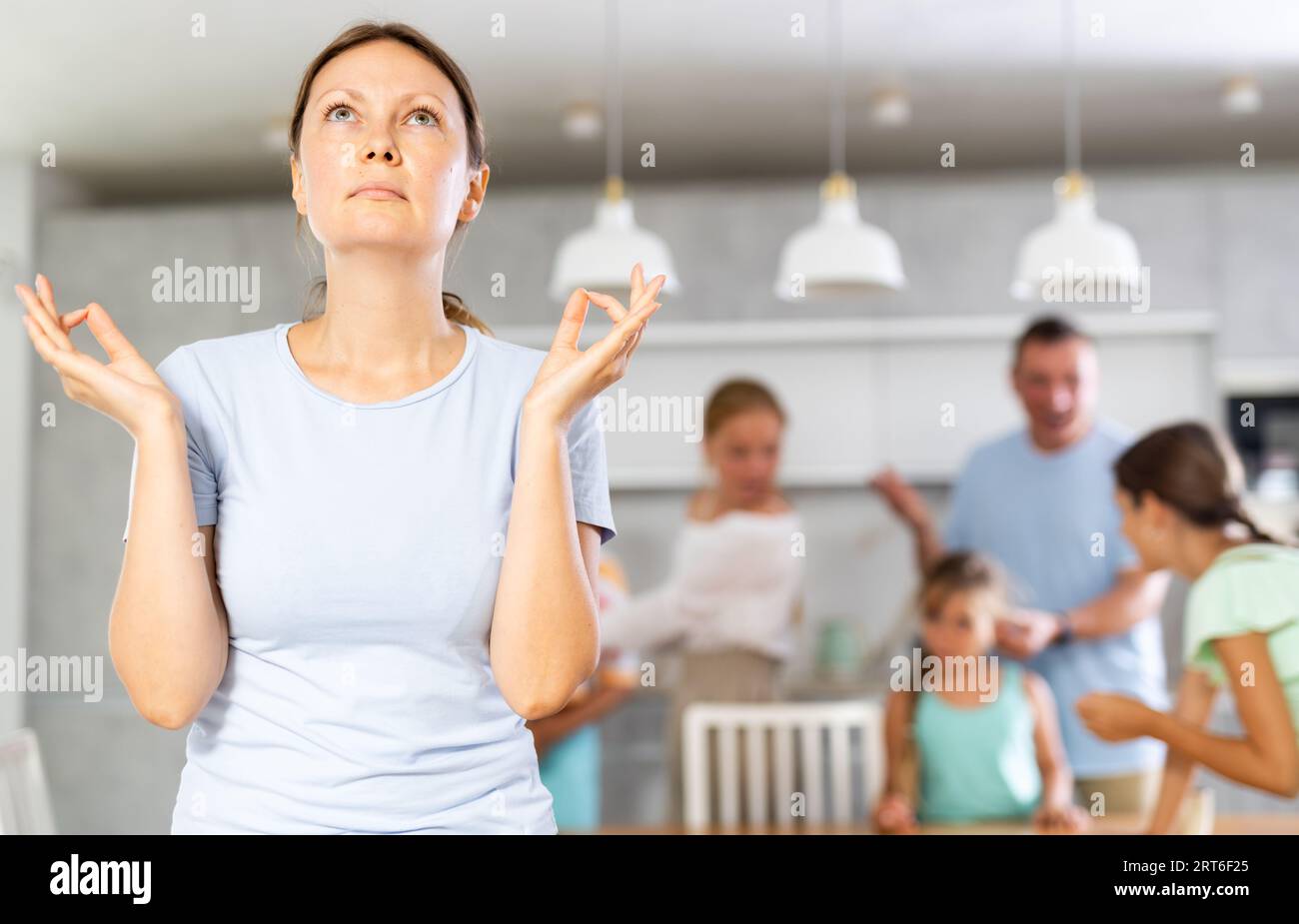 Portrait of weary woman Stock Photo - Alamy