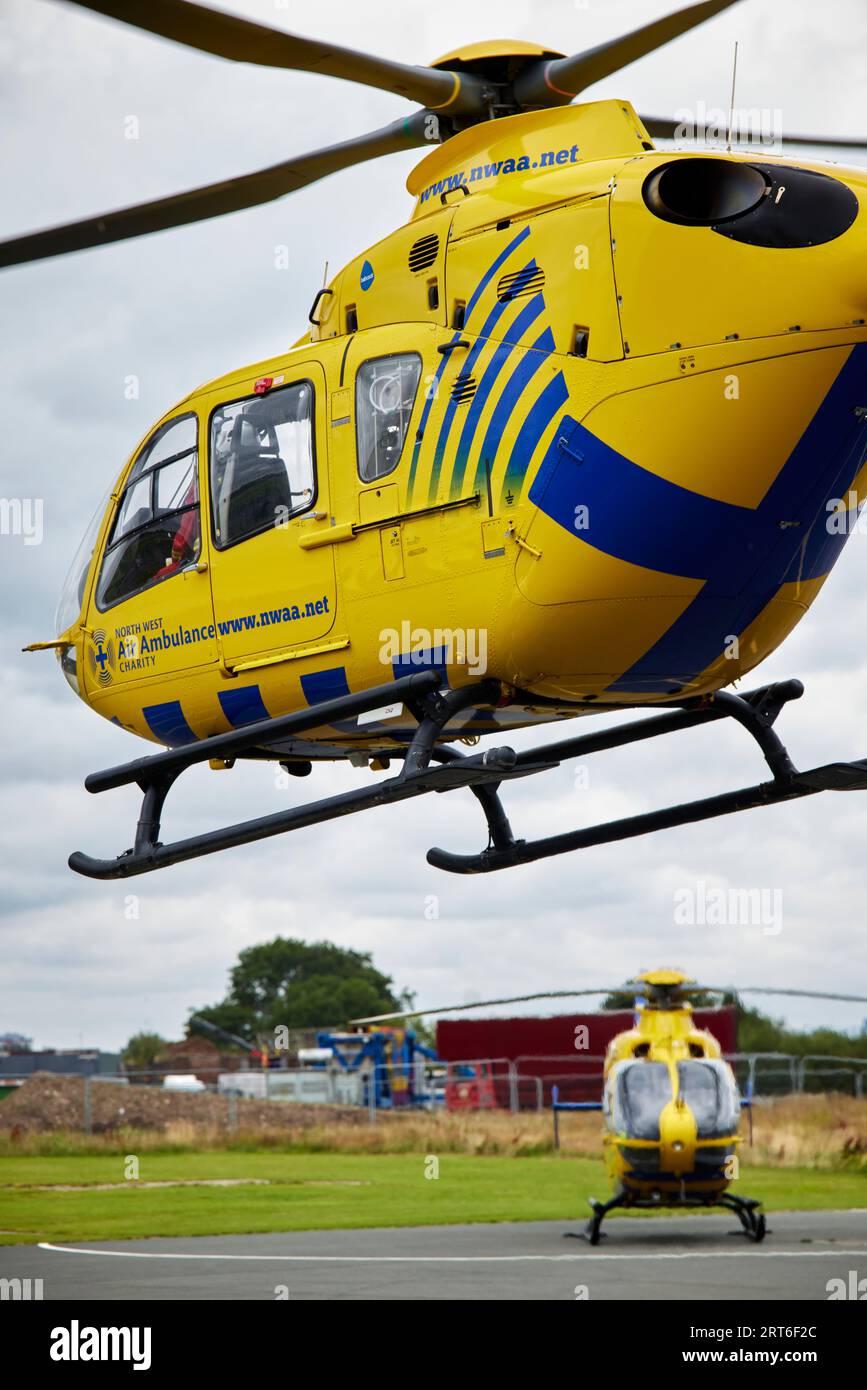 NorthWest Air Ambulance helicopters at Barton heli pad in Gtr ...