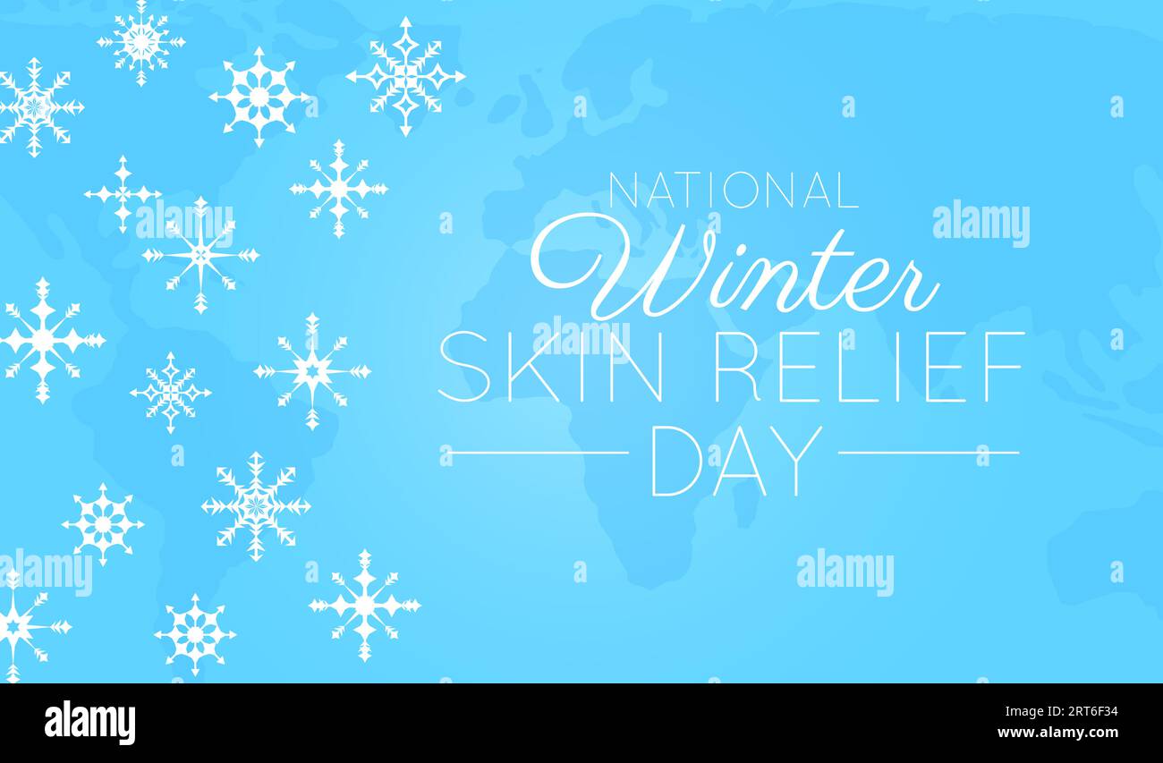 National Winter Skin Relief Day Background Illustration Stock Vector ...