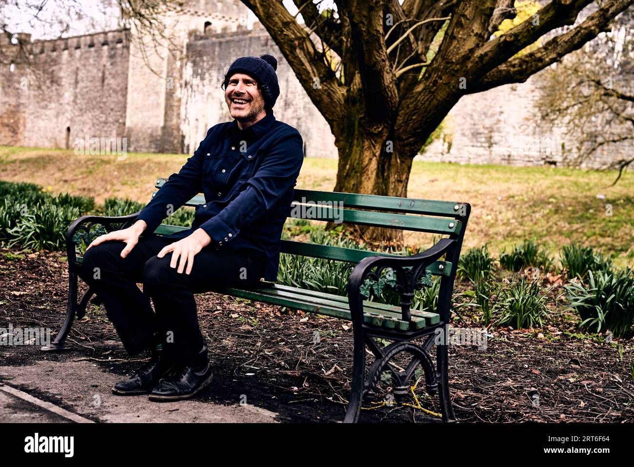 Gruff Rhys photographed in Cardiff in 2018 Stock Photo - Alamy