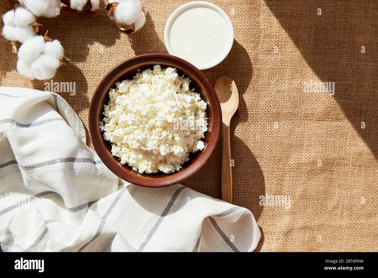 Natural cottage cheese, sour milk cheese aesthetics. Diet, ukrainian ...