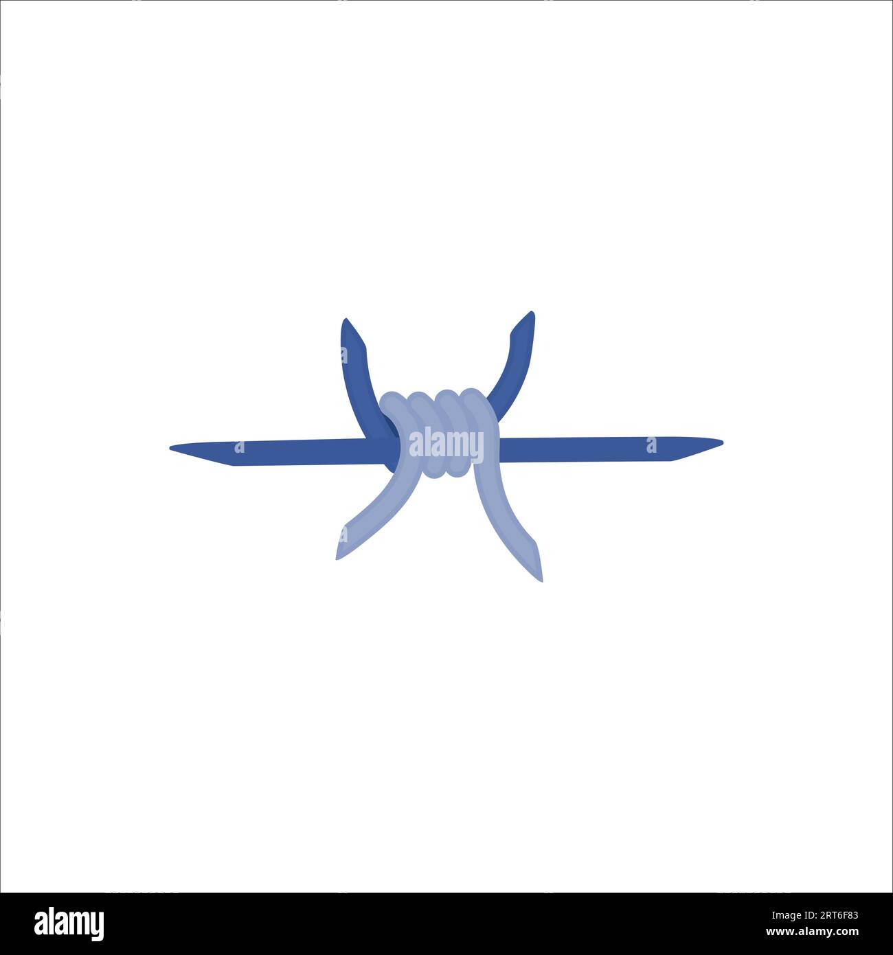 Sharp barbed wire fence barrier frame illustration Stock Vector Image ...