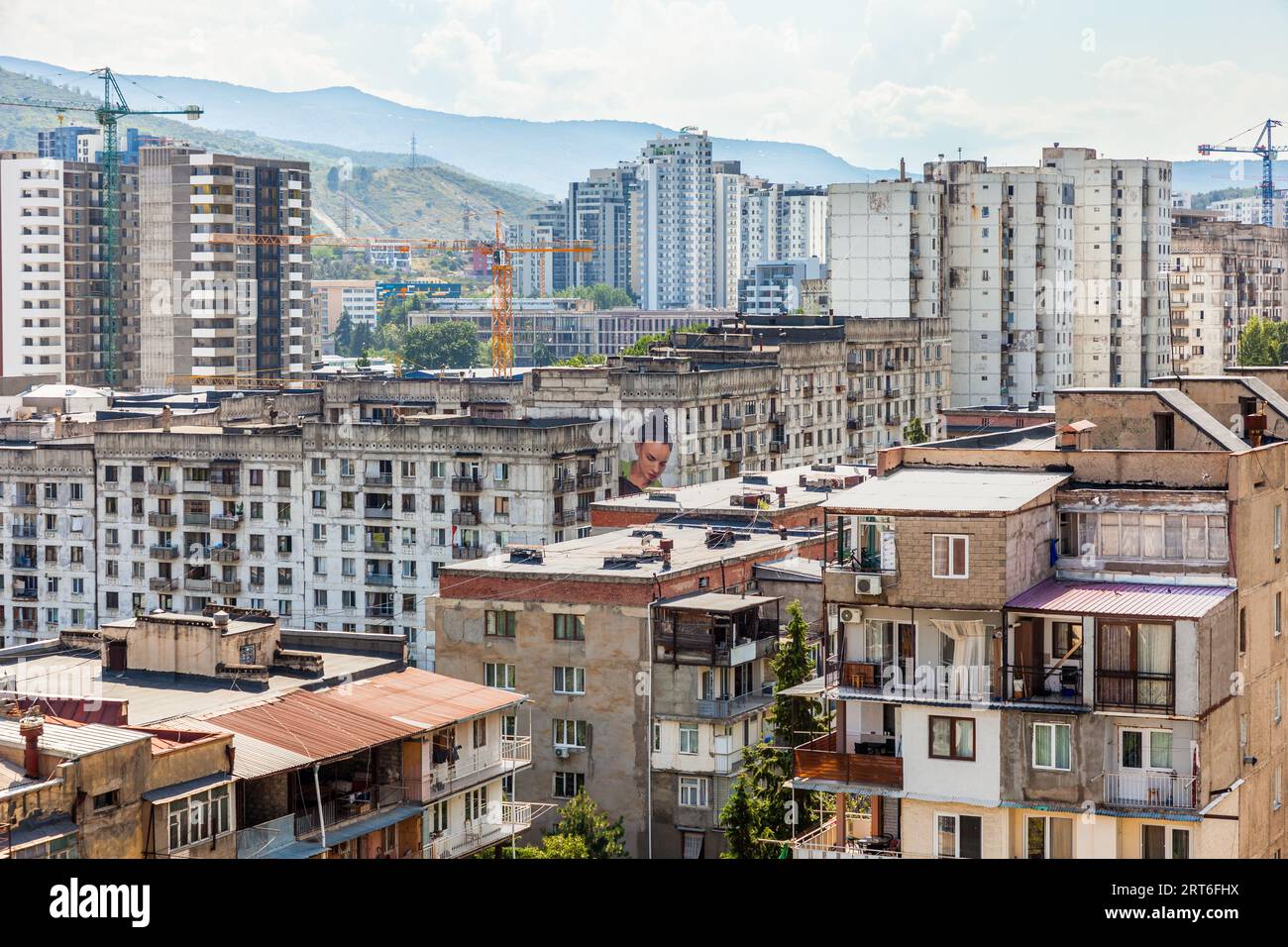 Mural painting in Saburtalo district in Georgian capital Tbilisi Stock ...