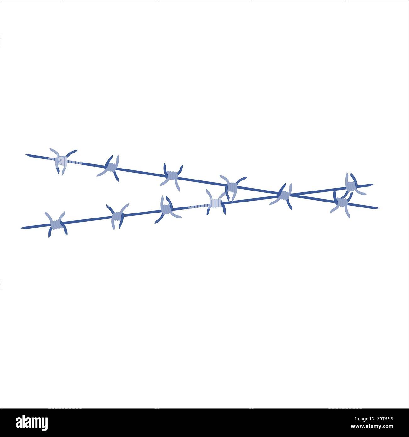 Sharp barbed wire fence barrier frame illustration Stock Vector Image ...