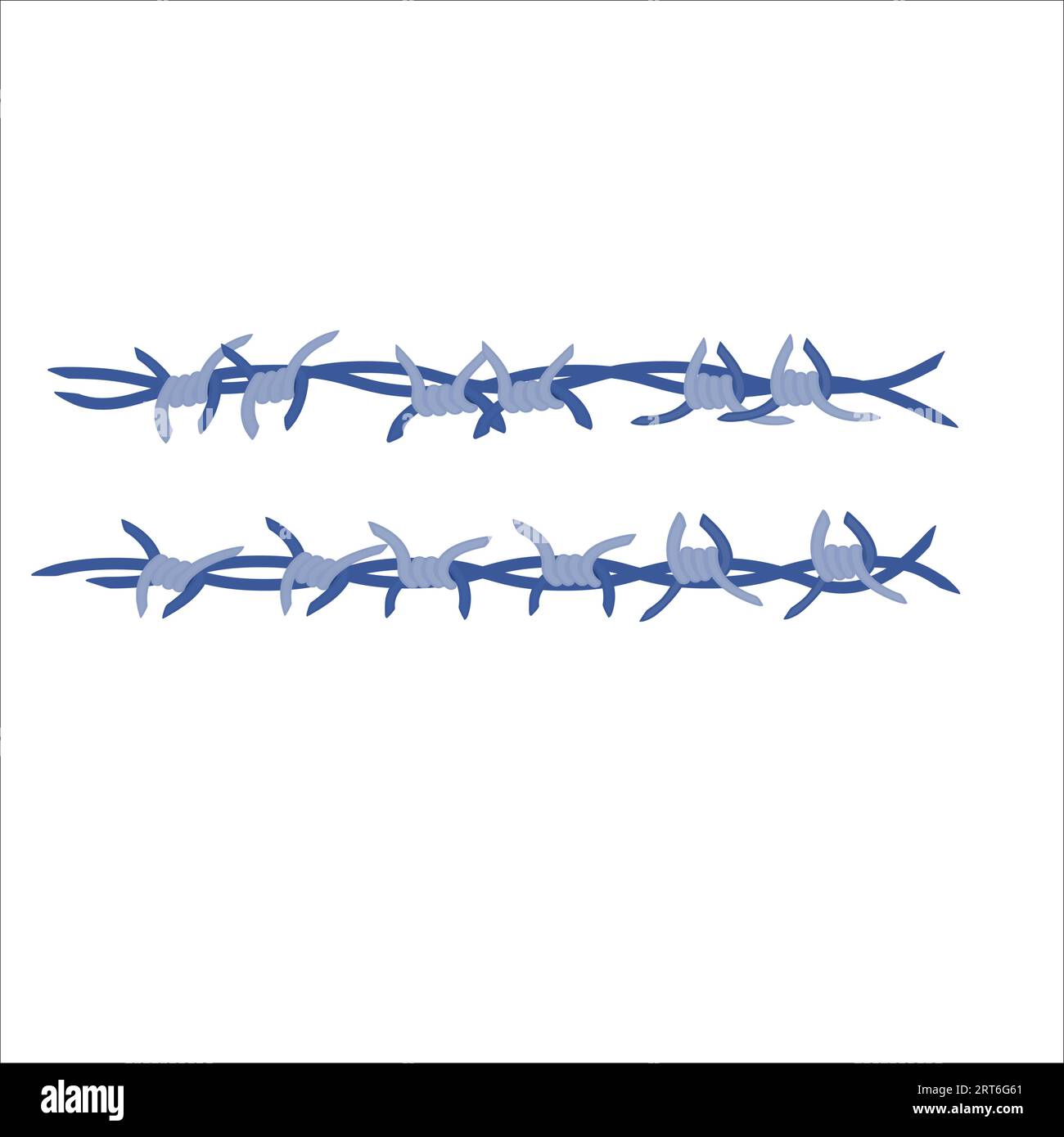 Sharp barbed wire fence barrier frame illustration Stock Vector Image ...