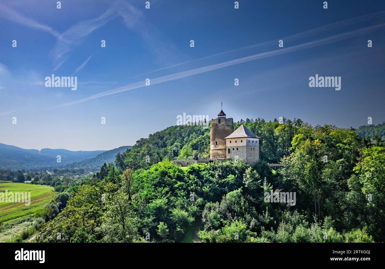 The castle in Czchów (Czchów Castle), near Nowy Sącz, Poland. A ...