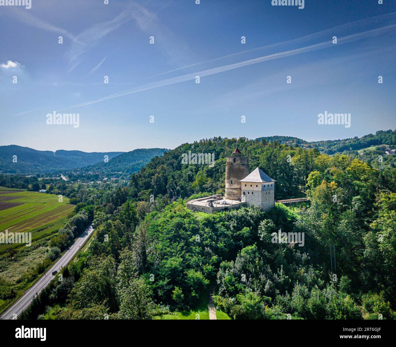 The castle in Czchów (Czchów Castle), near Nowy Sącz, Poland. A ...