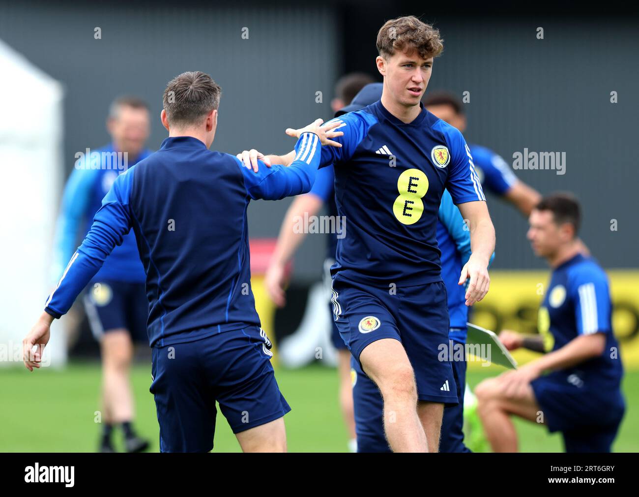 Scotland's Jack Hendry (right) during a training session at Lesser ...