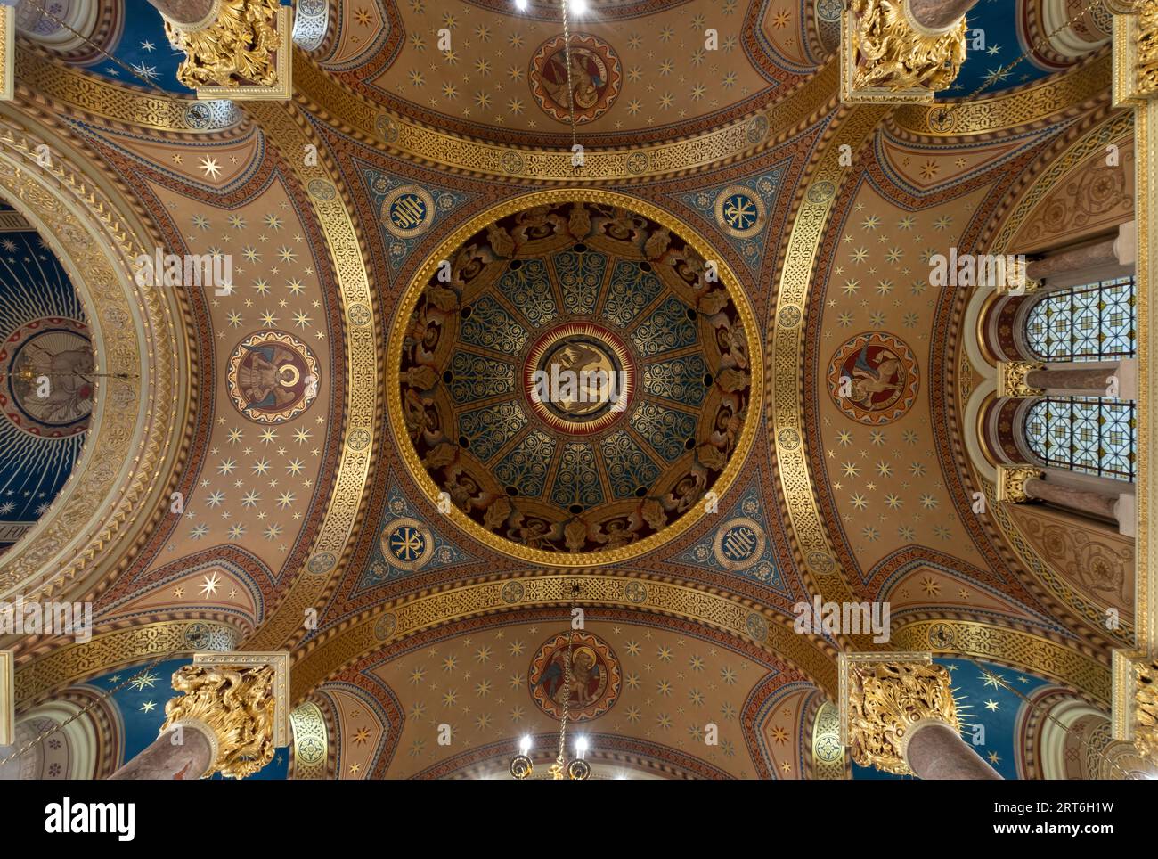 The highly decorated domed ceiling of St Christopher's Chapel at Great ...