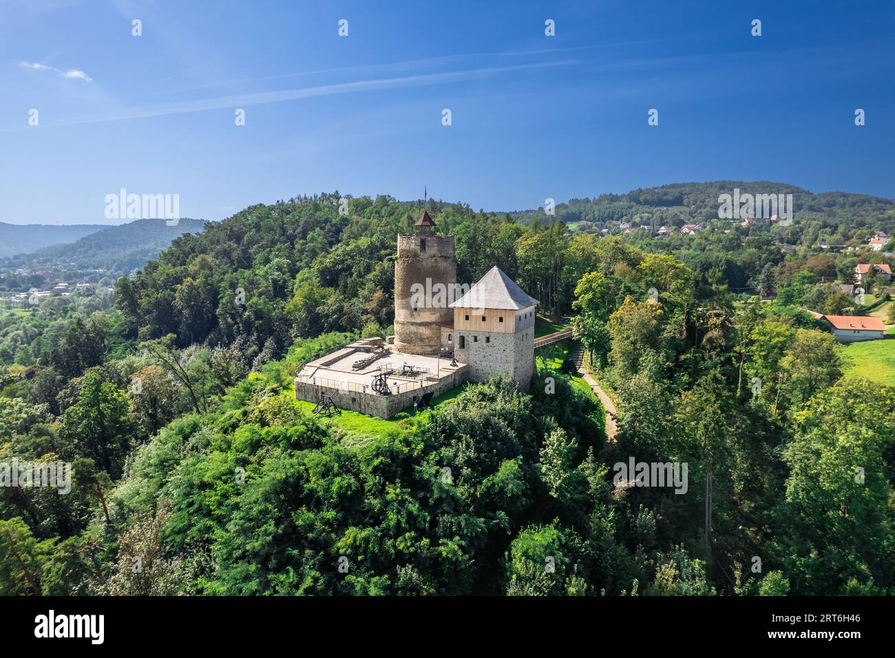 The castle in Czchów (Czchów Castle), near Nowy Sącz, Poland. A ...