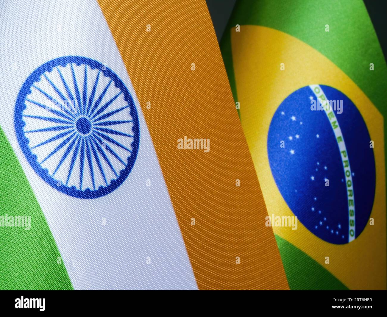 Small flags of India and Brazil Stock Photo - Alamy