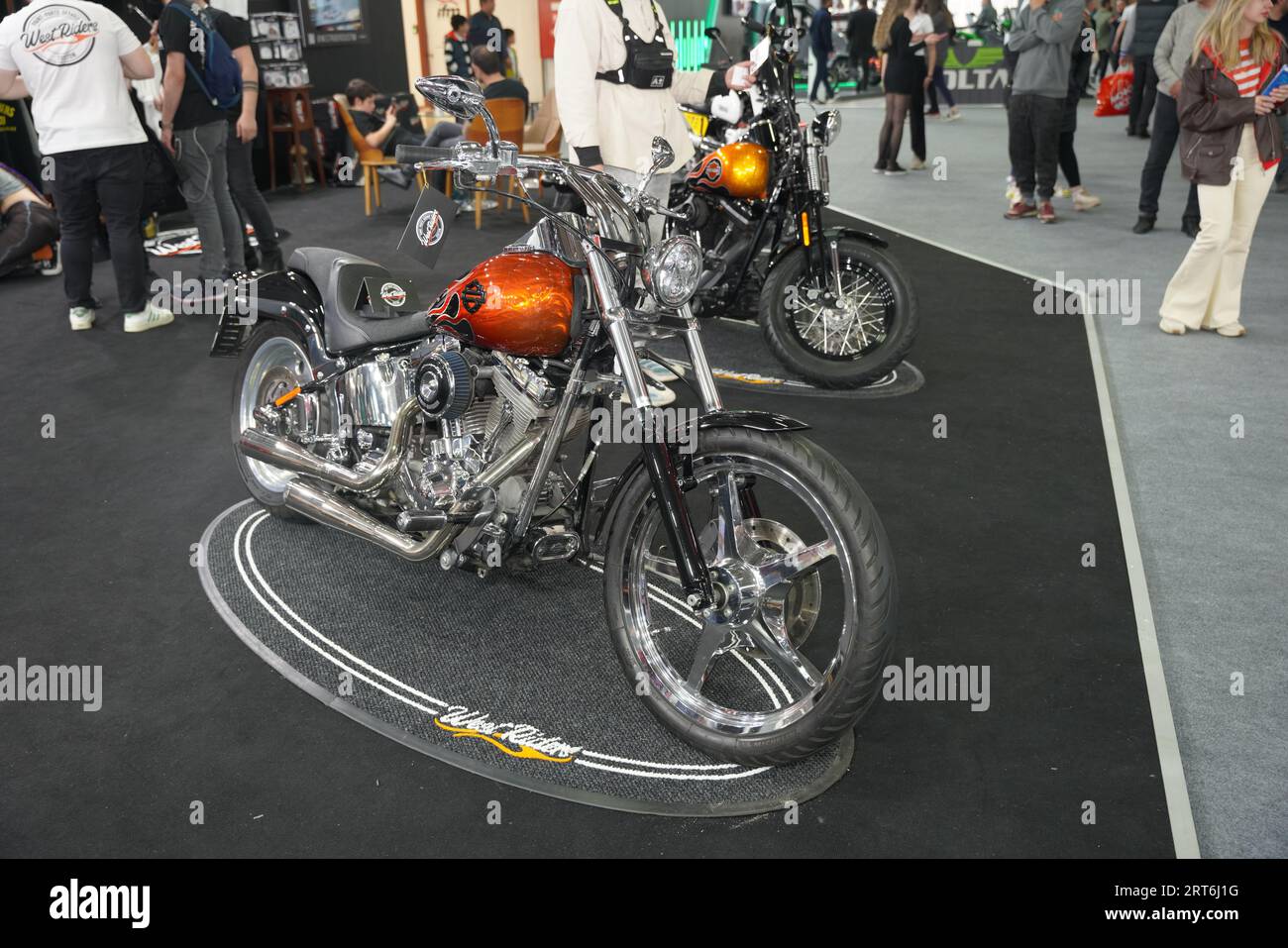 ISTANBUL, TURKIYE - APRIL 29, 2023: A motorcycle on display at Motobike ...