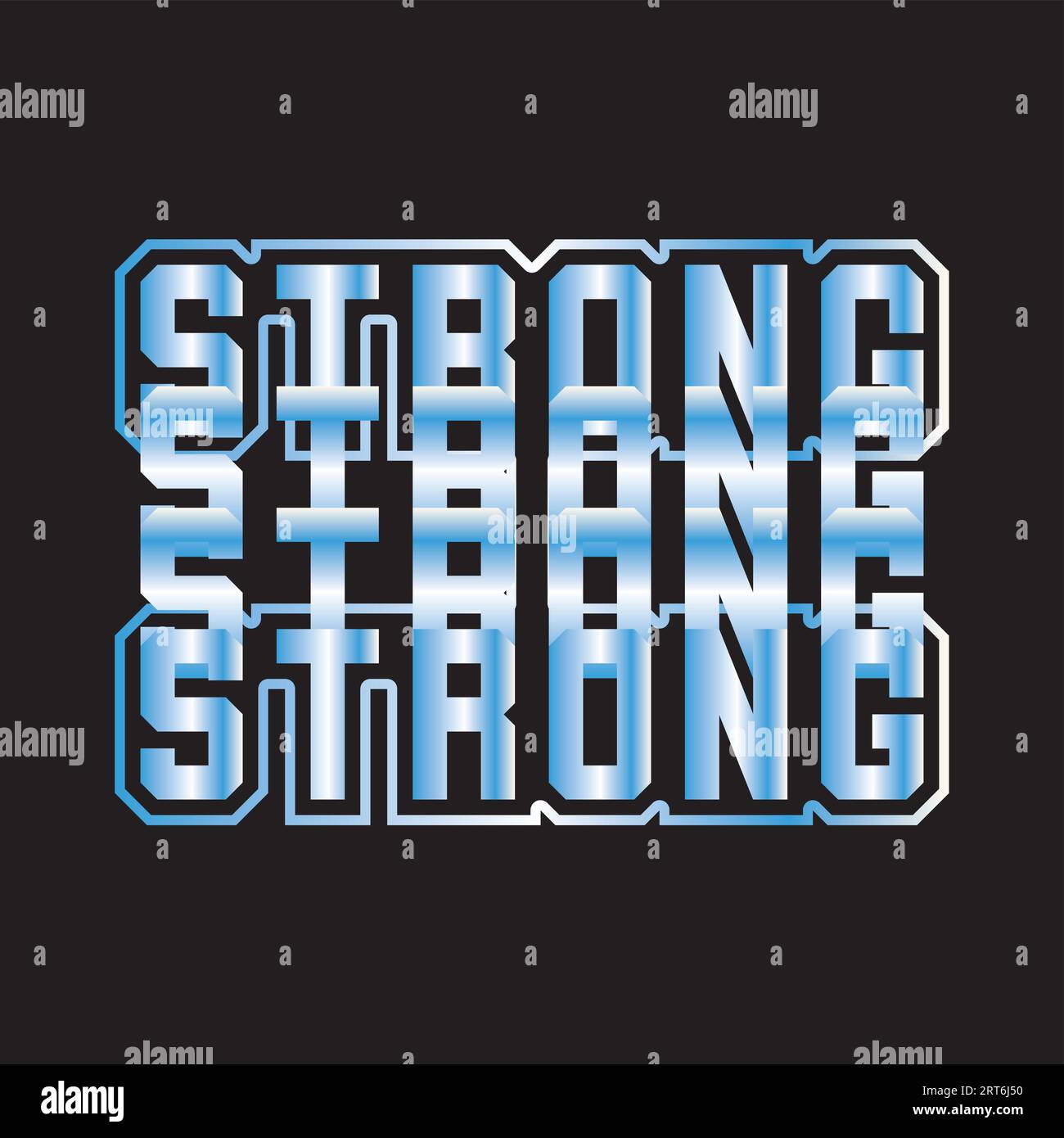 Strong lettering text effect typography dark t shirt design Stock ...