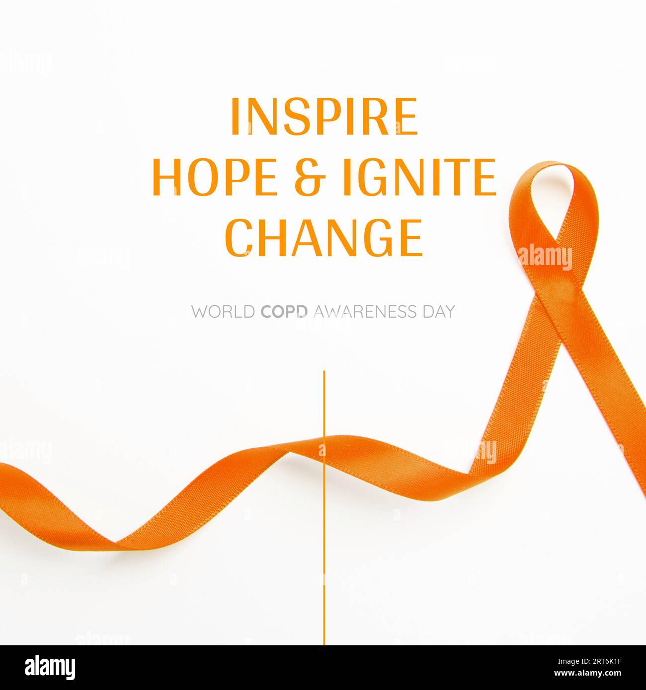 Composite of orange awareness ribbon, inspire hope and ignite change ...