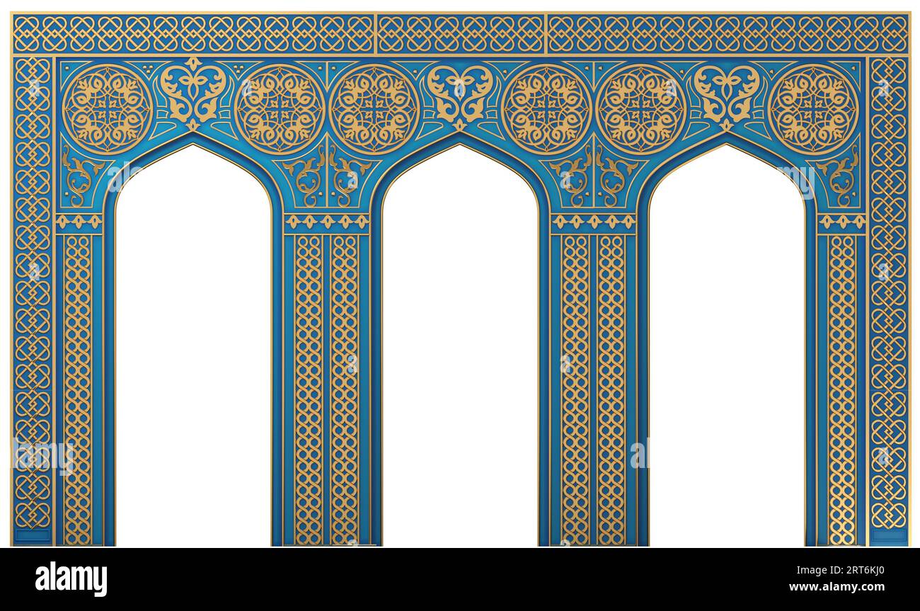 Eastern ancient Arab arch entrance to the building Stock Photo - Alamy