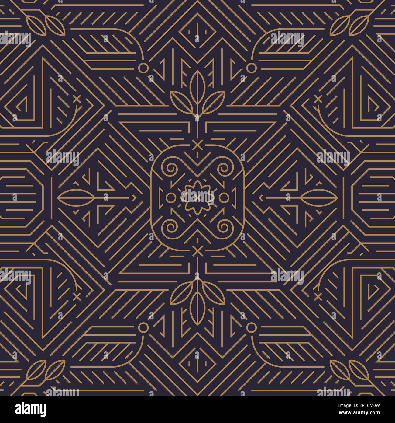 Vector art deco gold black seamless pattern. Geometric line vintage motif. Elegant, fancy luxury ...