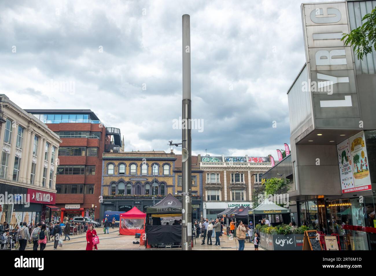 LONDON- AUGUST 3, 2023: Livat Hammersmith and Lyric theatre, a retail ...