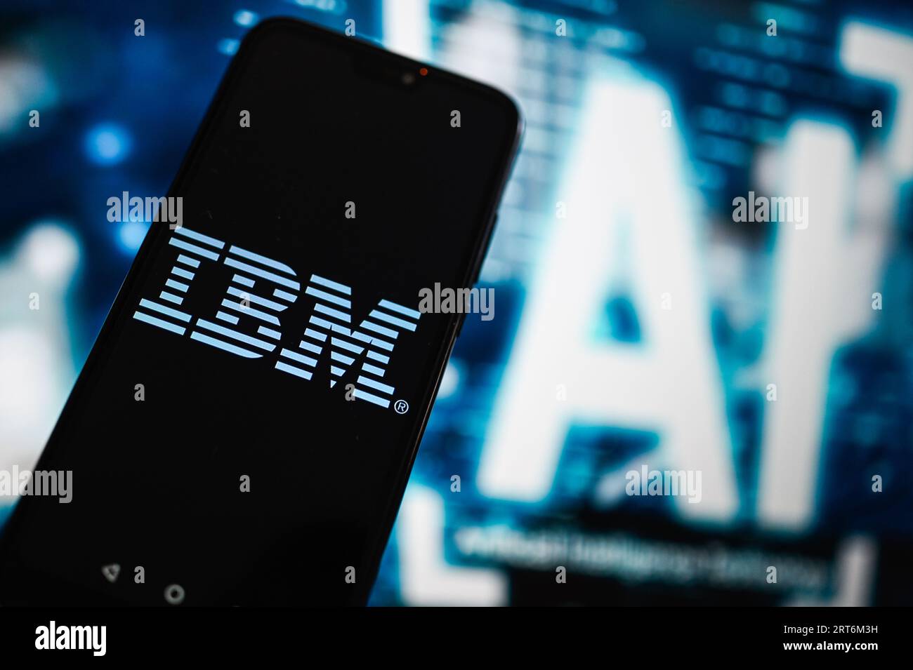 Poland. 11th Sep, 2023. In this photo illustration, IBM logo seen ...