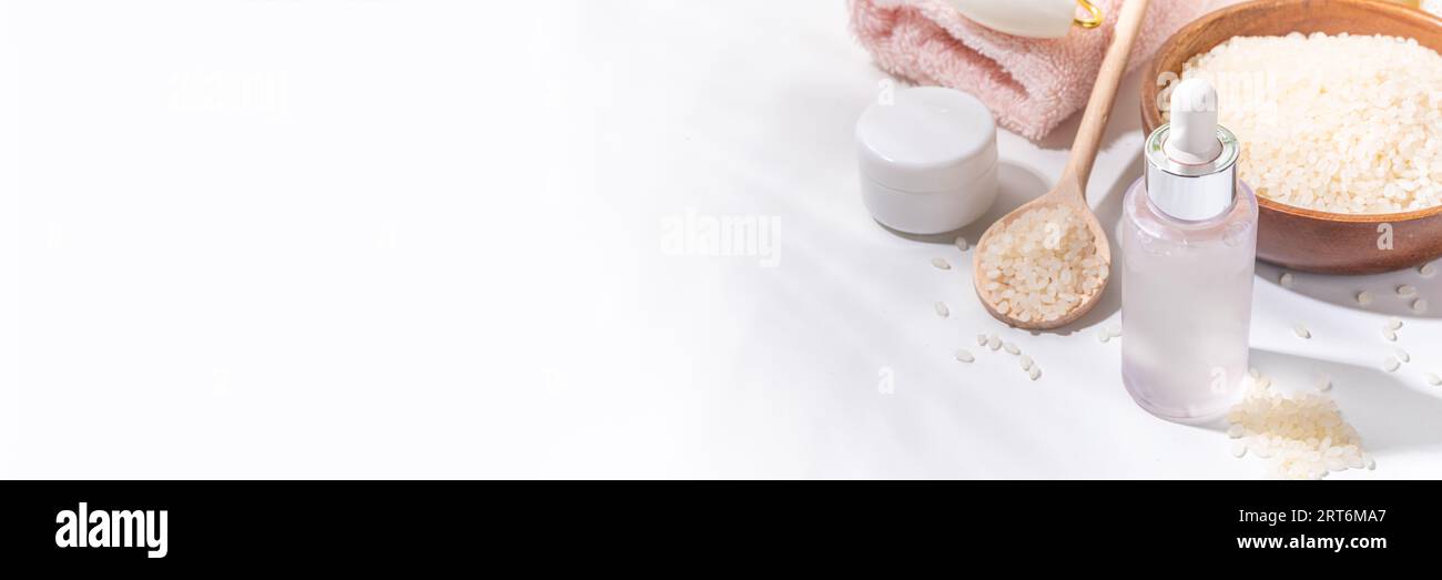 Rice Water Serum. Natural organic rice cosmetics. Fermented beauty care ...