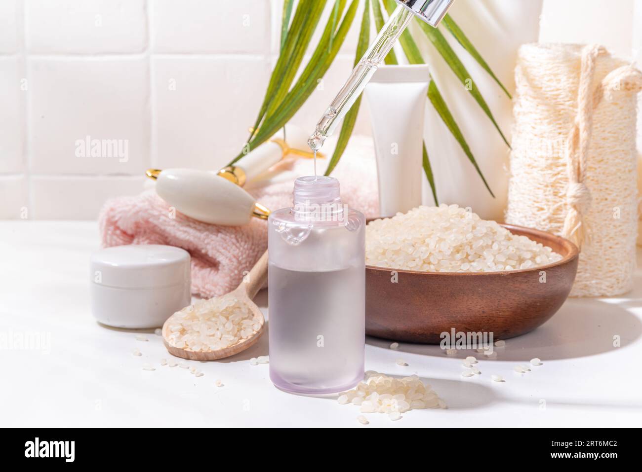 Rice Water Serum. Natural organic rice cosmetics. Fermented beauty care ...