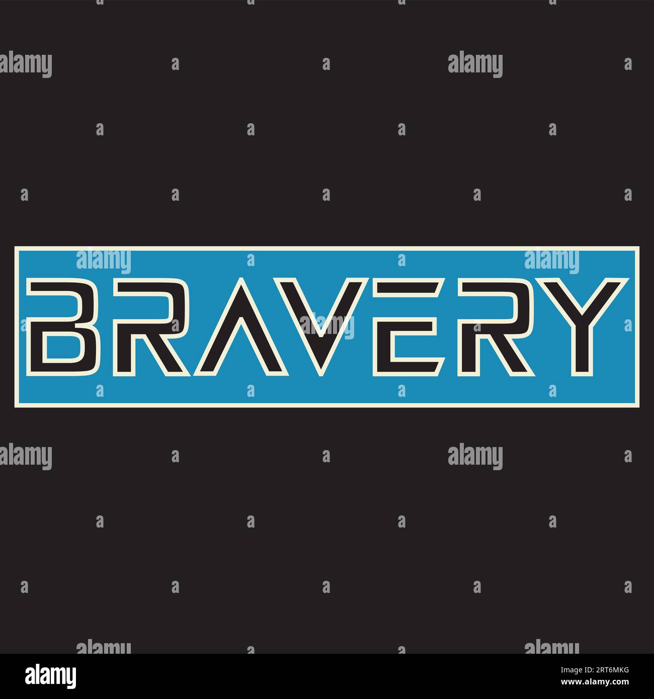 Bravery lettering text effect typography dark t shirt design Stock ...