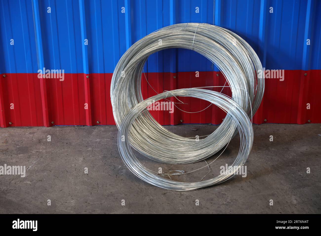Wire and Color steel plate Stock Photo - Alamy