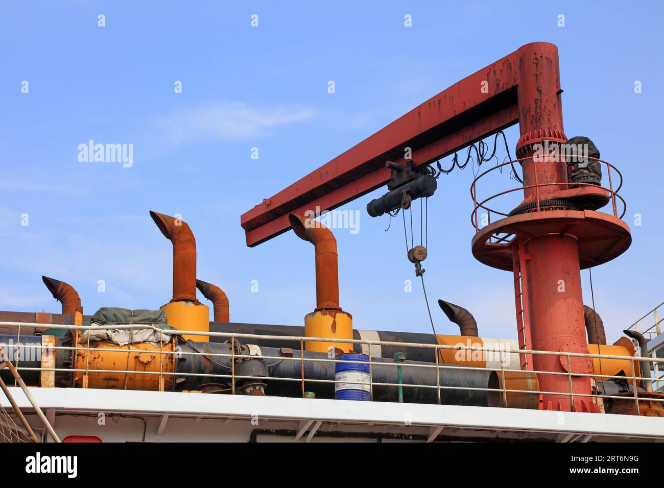 Large vessel exhaust pipe Stock Photo - Alamy