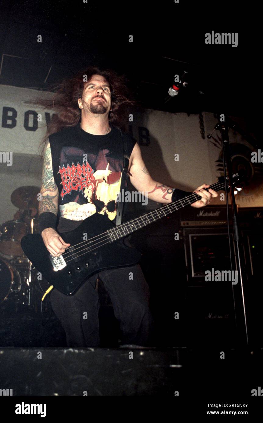 Milan Italy 1995-10-16 : David Vincent singer and bassist of the Morbid ...