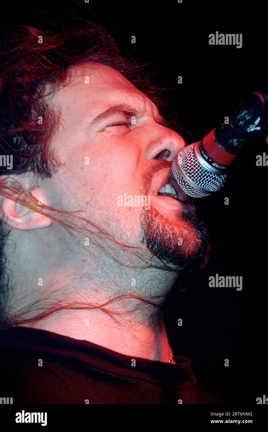 Milan Italy 1995-10-16 : David Vincent singer and bassist of the Morbid ...