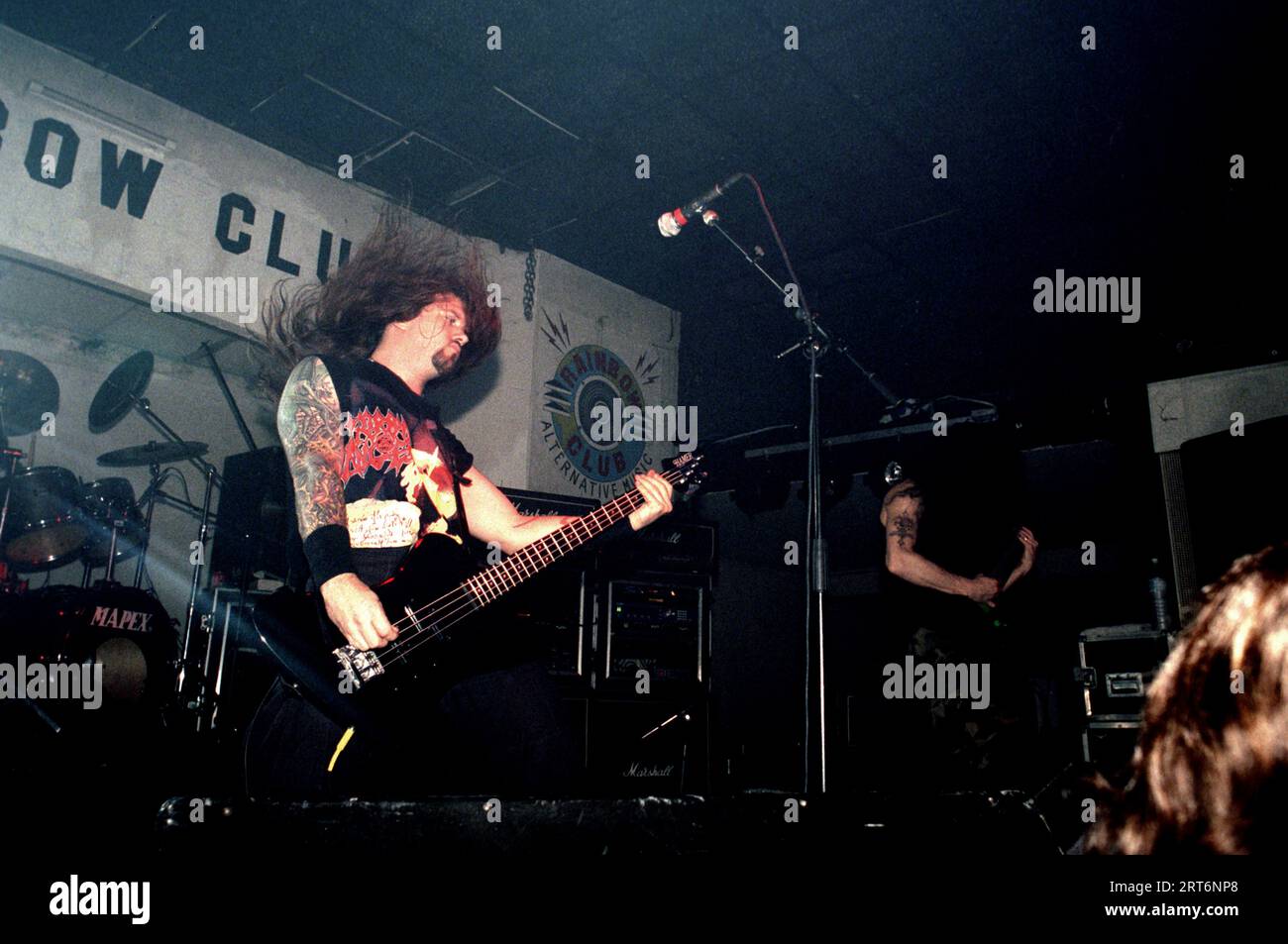 Milan Italy 1995-10-16 : David Vincent singer and bassist of the Morbid ...