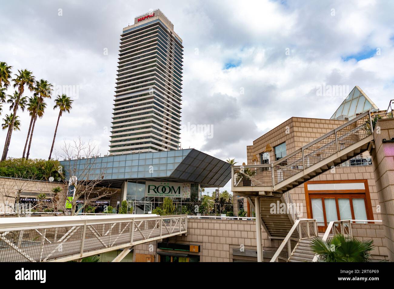 Barcelona, Spain - FEB 13, 2022: The giant Gold Fish sculpture, El Peix ...