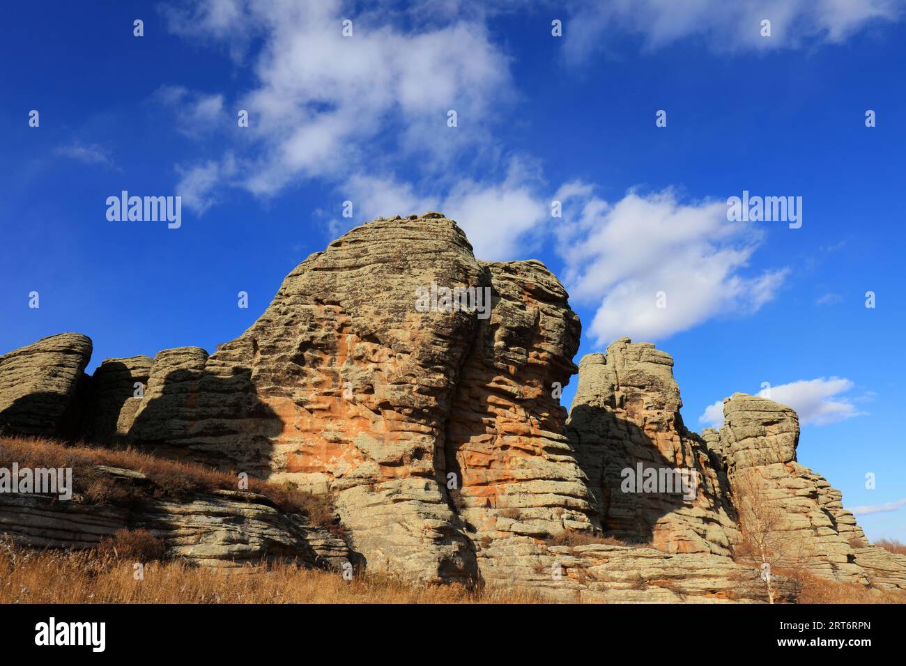 Landscape of ashhatu Stone Forest in Keshiketeng World Geopark, Inner ...