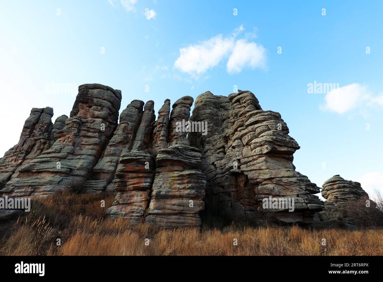Landscape of ashhatu Stone Forest in Keshiketeng World Geopark, Inner ...