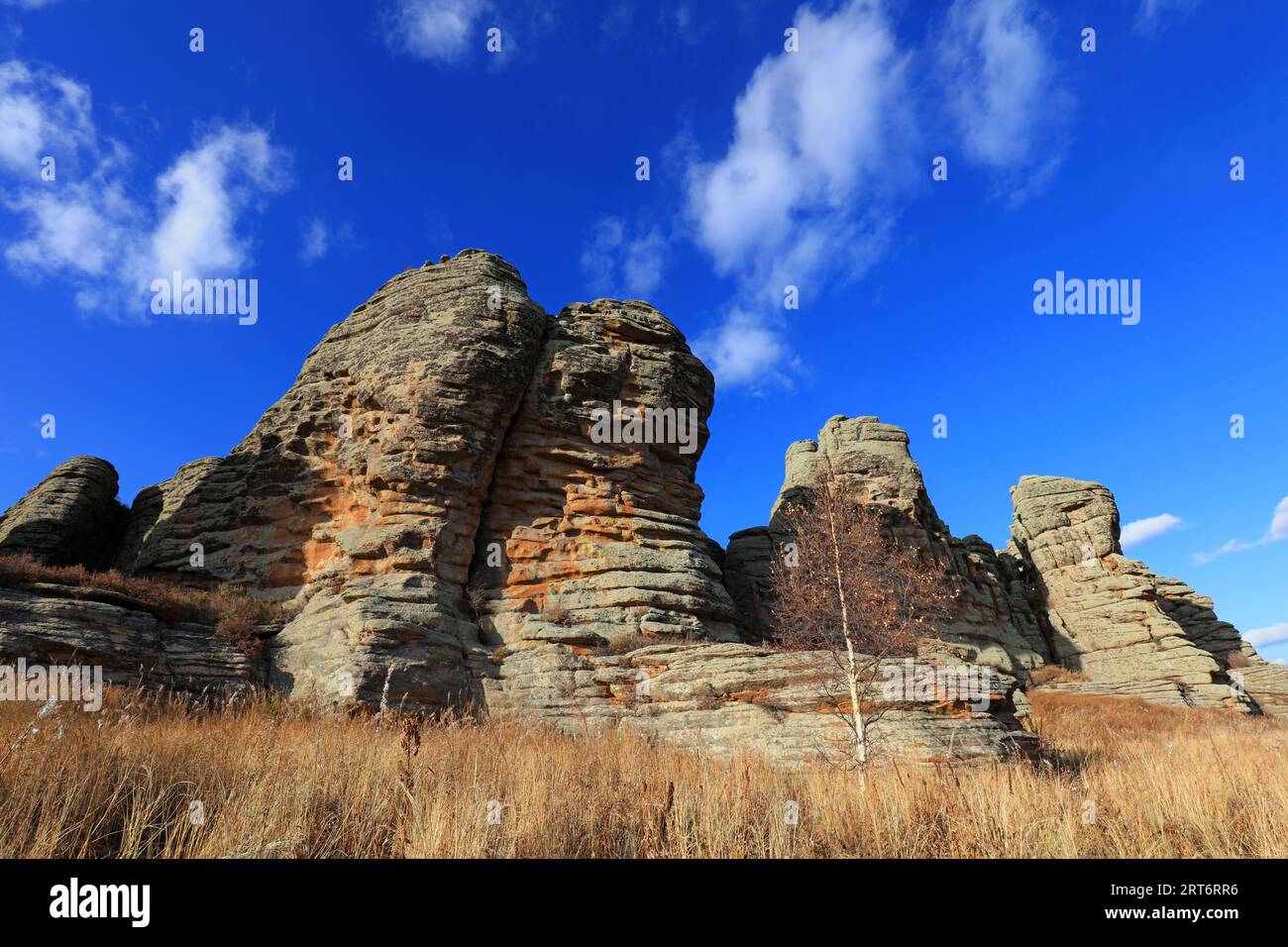Landscape of ashhatu Stone Forest in Keshiketeng World Geopark, Inner ...