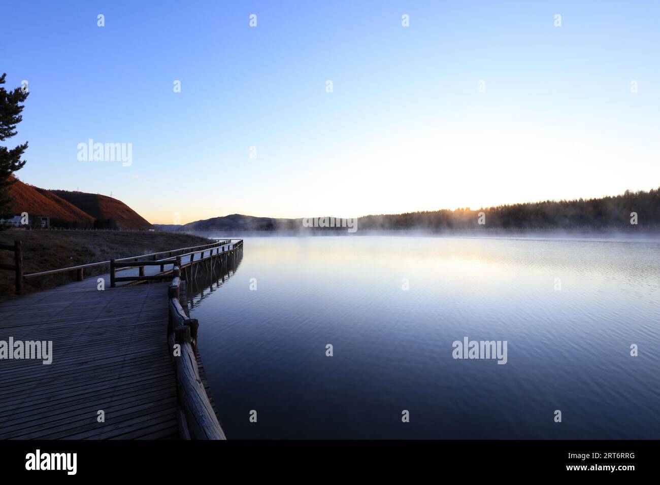 Hot spring pond in huanggangliang Park, Keshiketeng World Geopark ...