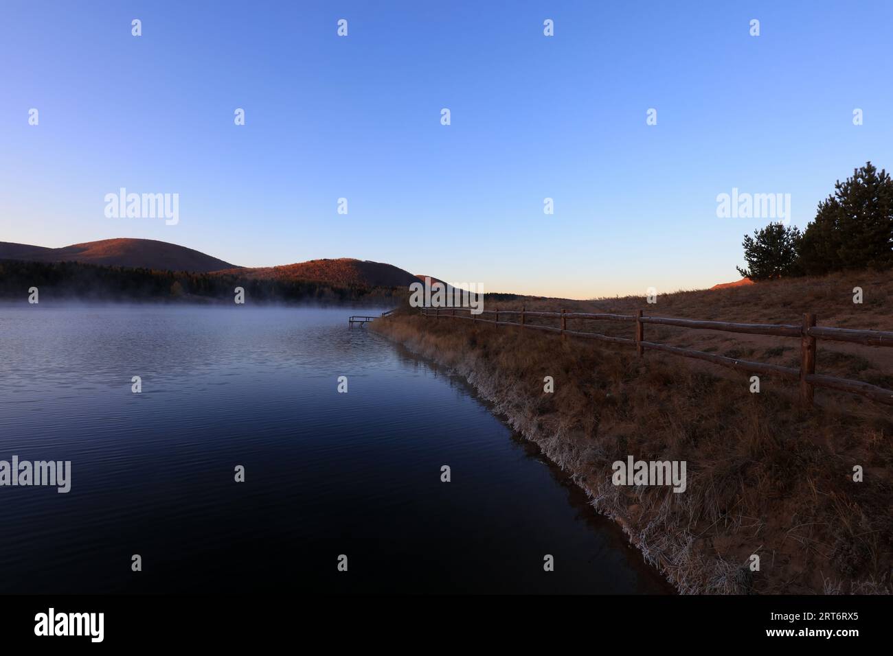 Hot spring pond in huanggangliang Park, Keshiketeng World Geopark ...