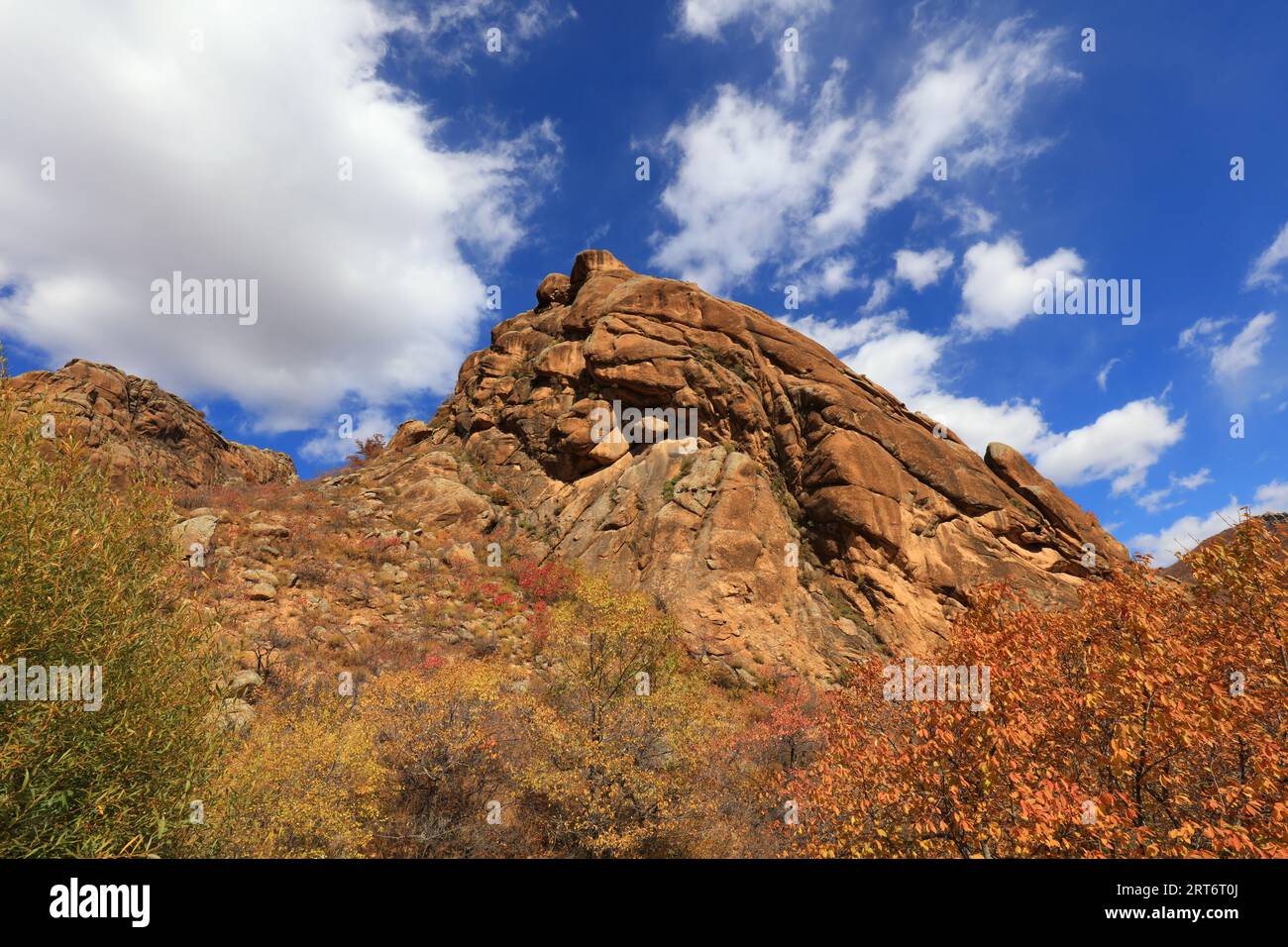 Natural scenery of Qingshan Park in Keshiketeng World Geopark, Inner ...