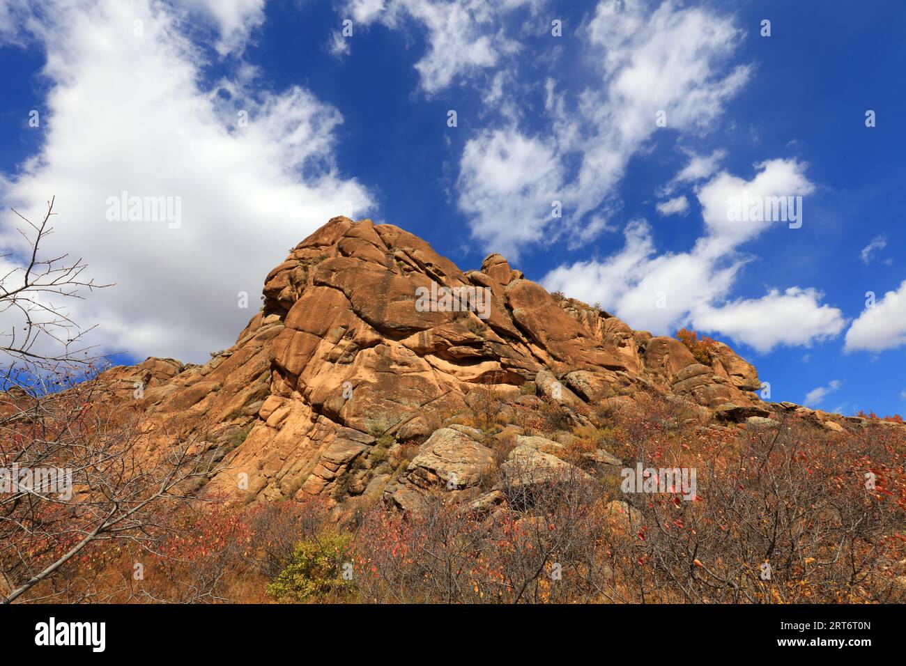 Natural scenery of Qingshan Park in Keshiketeng World Geopark, Inner ...