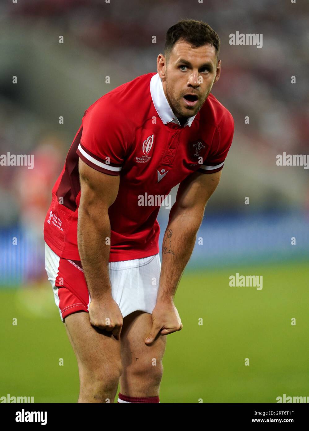 Wales' Tomos Williams during the 2023 Rugby World Cup Pool C match at ...