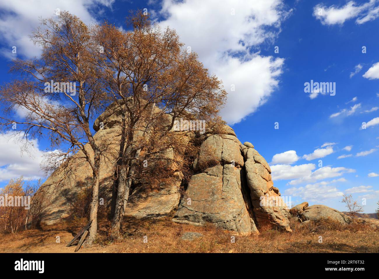 Natural scenery of Qingshan Park in Keshiketeng World Geopark, Inner ...