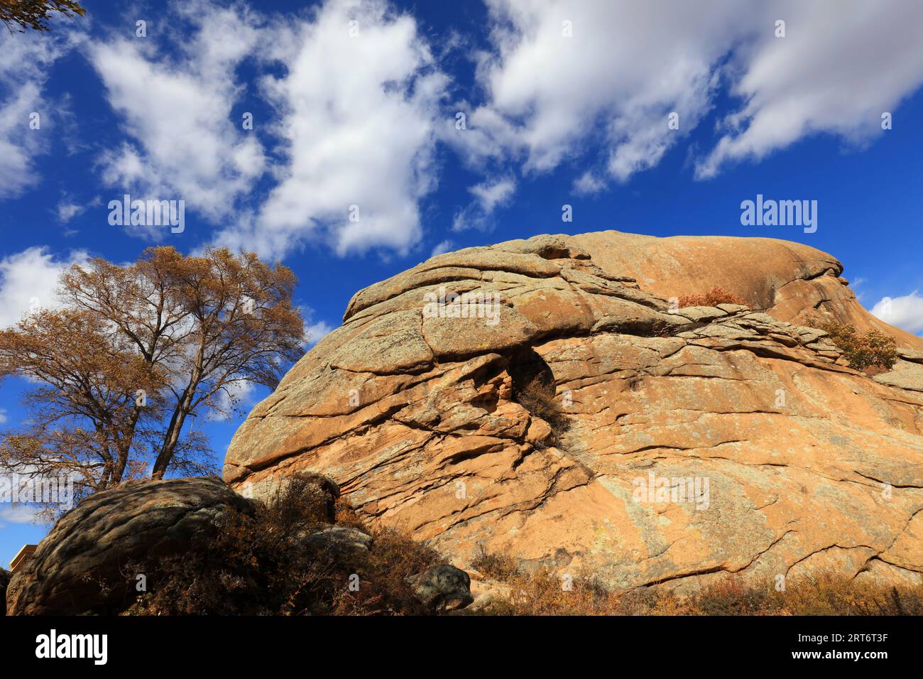 Natural scenery of Qingshan Park in Keshiketeng World Geopark, Inner ...