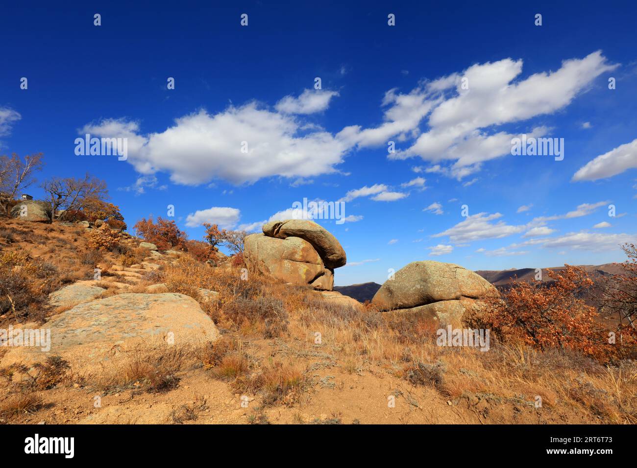 Natural scenery of Qingshan Park in Keshiketeng World Geopark, Inner ...