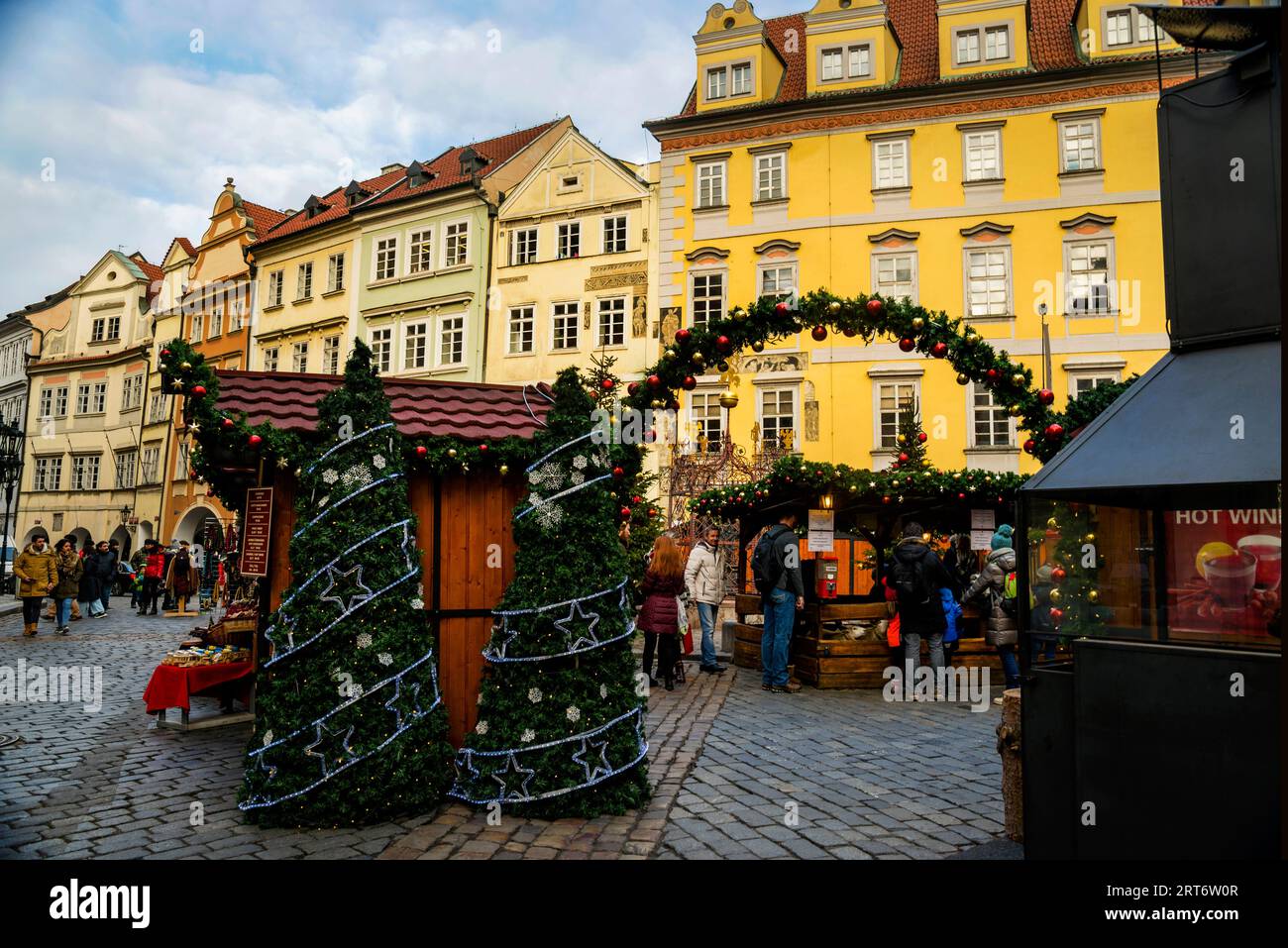 Little Square in Prague, Czech Republic Stock Photo - Alamy